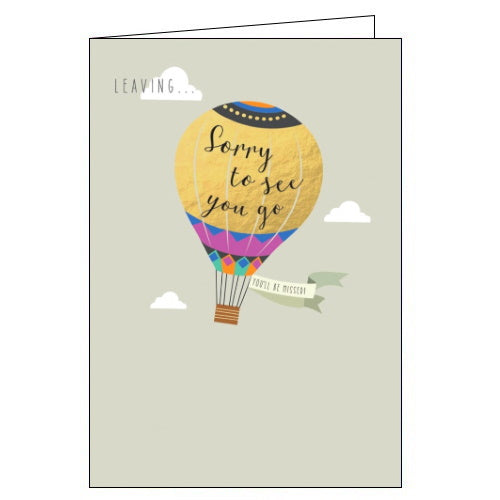 Leaving cards - sorry you're leaving cards, bon voyage cards ...