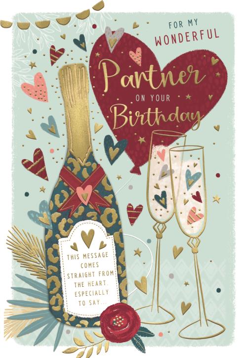 Wonderful Partner - Birthday card – Nickery Nook