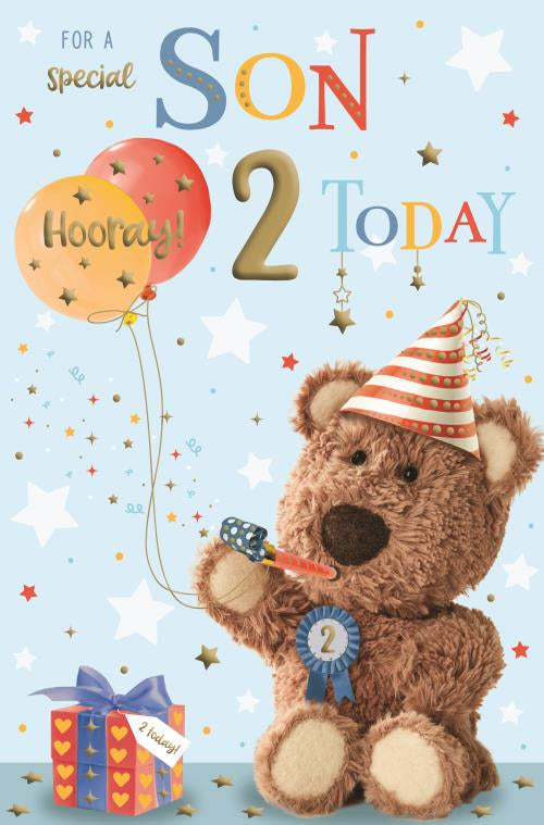 For a Special Son 2nd Birthday card – Nickery Nook