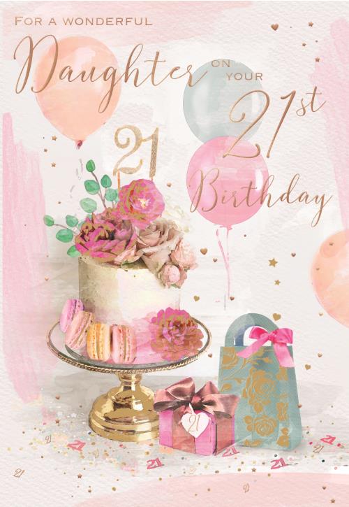 Wonderful Daughter 21st Birthday card – Nickery Nook