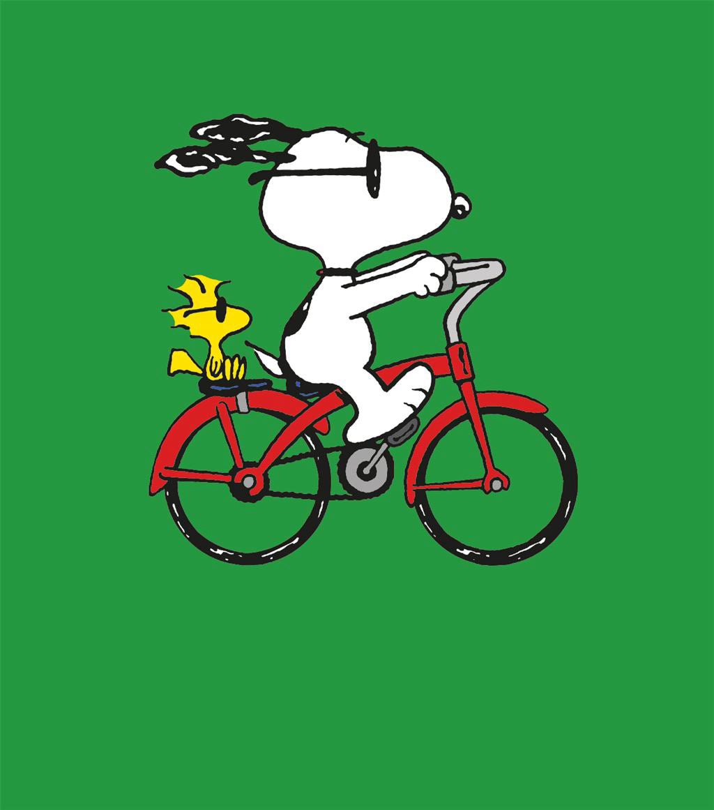 Snoopy on his bike - blank greetings card – Nickery Nook